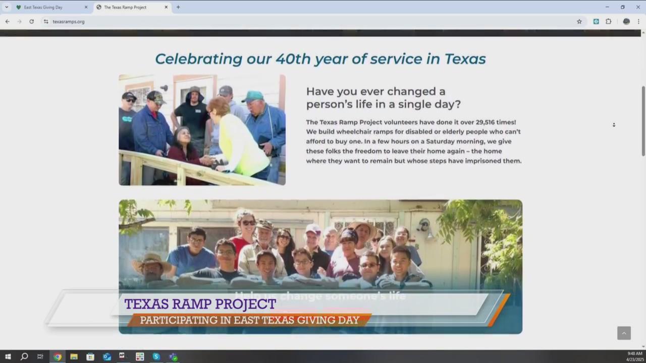 2025 East Texas Giving Day: Texas Ramp Project