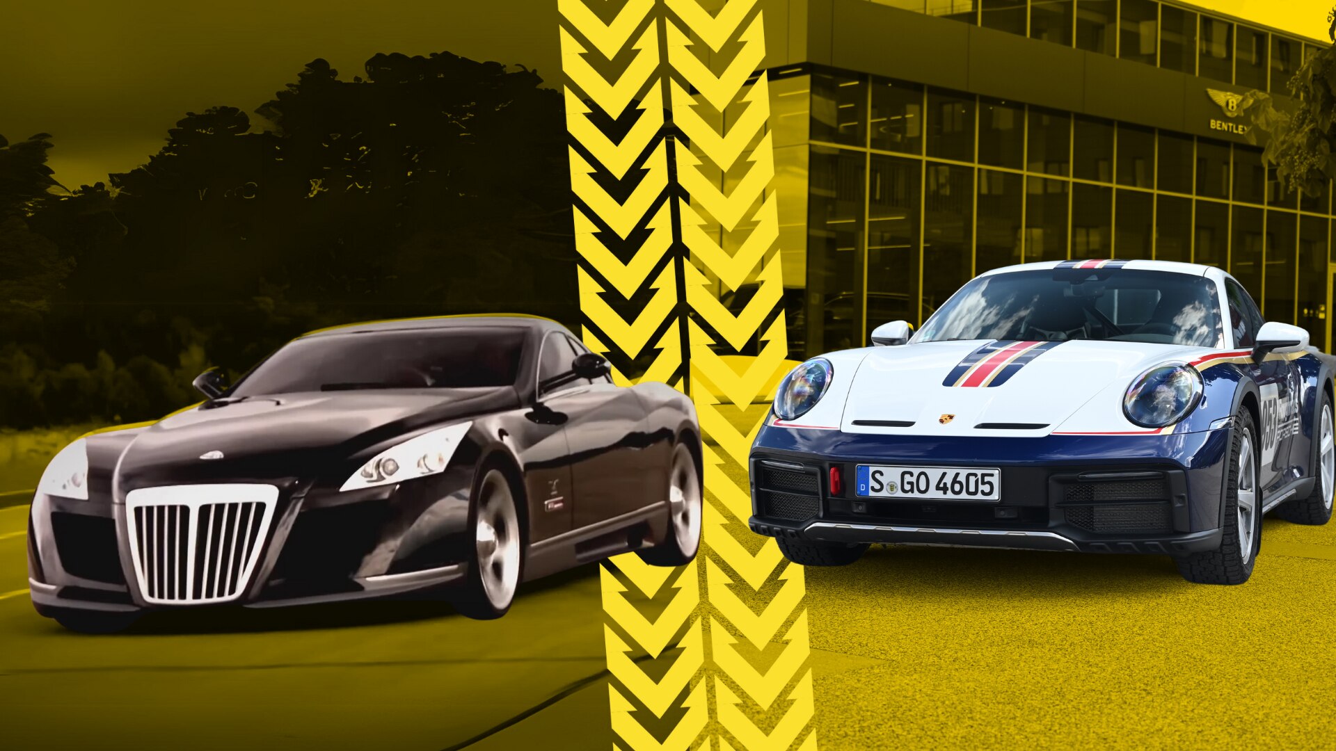 Porsche 911 Dakar vs Maybach Exelero , la rencontre de la vitesse et du ...