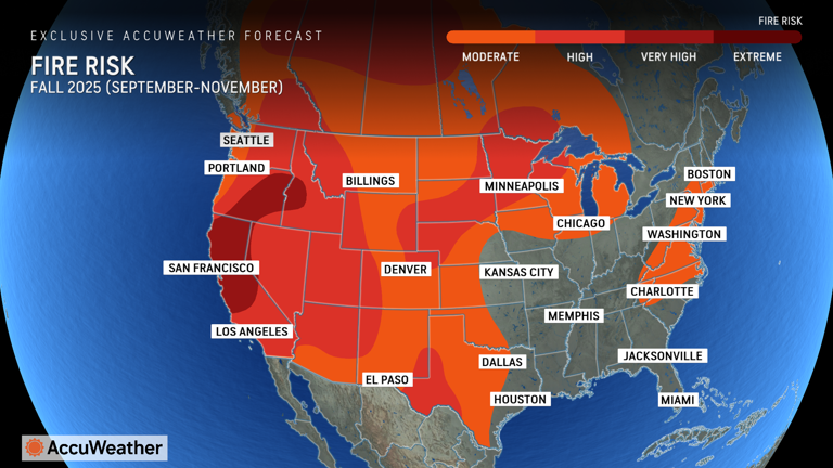 Fire risk in California is very high this fall, AccuWeather says. Is ...