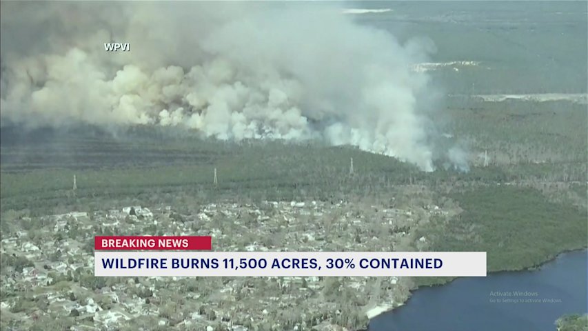Wildfire burns 12,000 acres in Ocean County, state of emergency declared