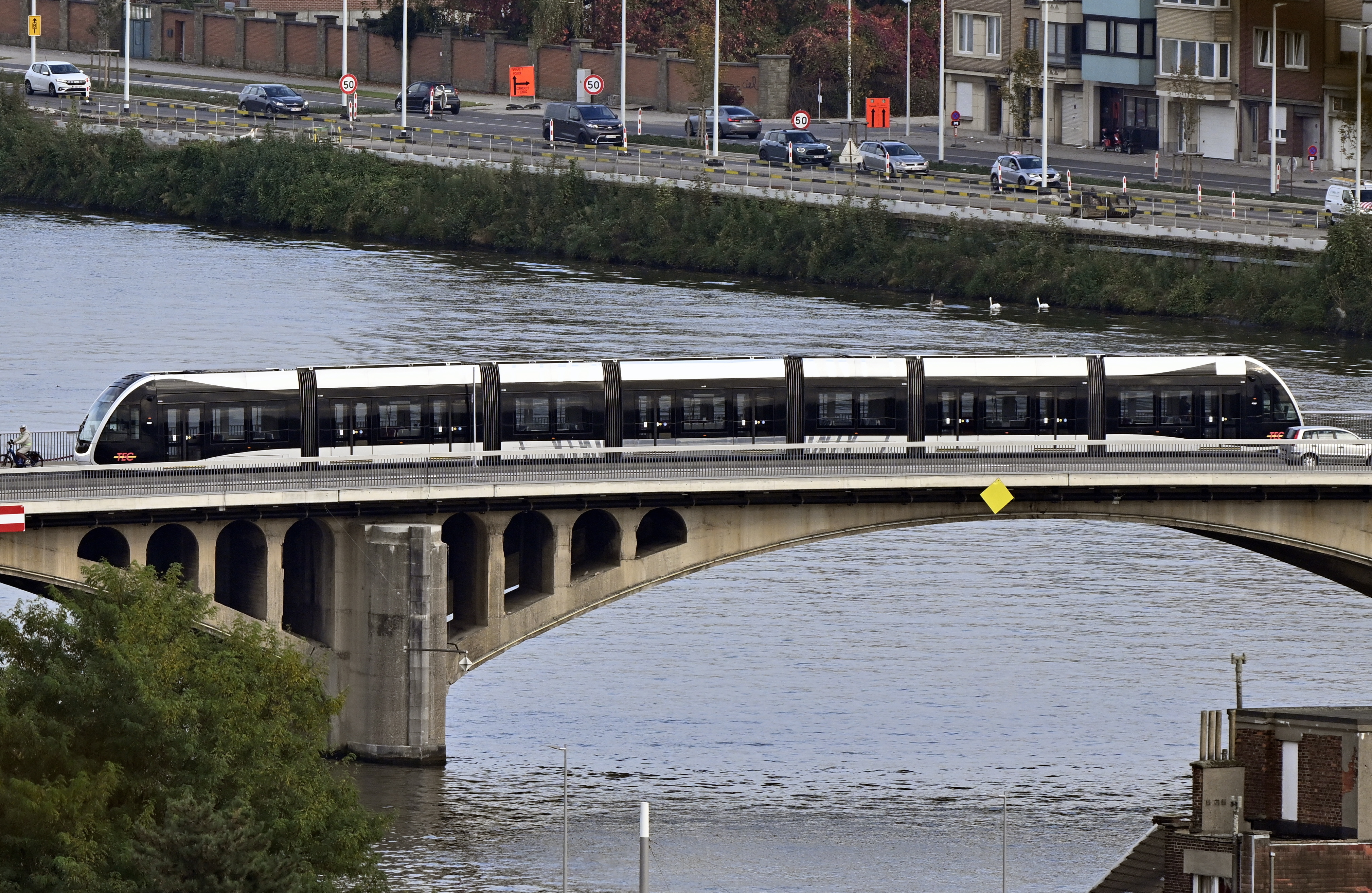 Tram de Liège - Mise en service du tram à Liège le 28 avril