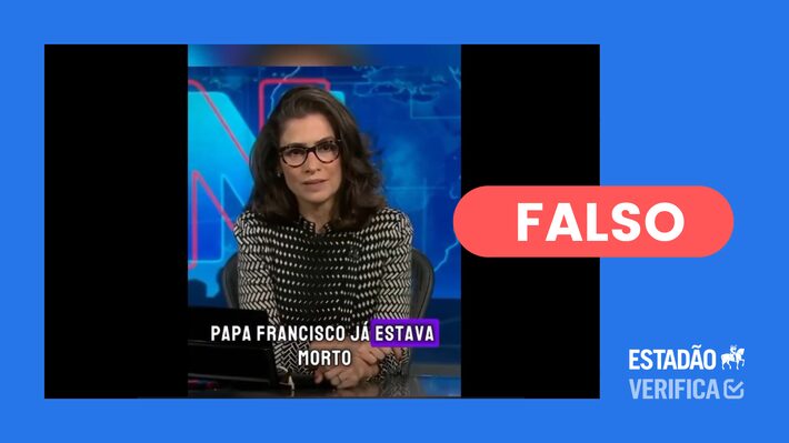 Vídeo de Renata Vasconcellos sobre morte do papa Francisco é manipulado com IA