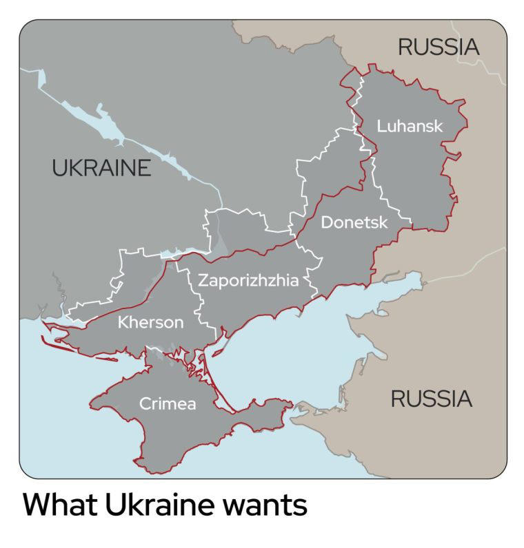 How the Ukraine war could end – in four maps