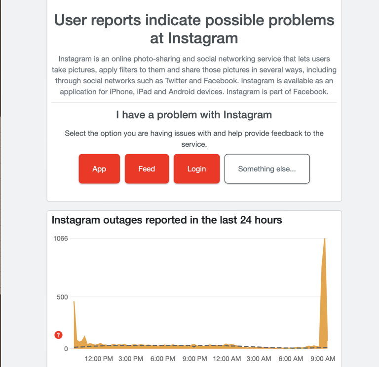 Instagram was down — live updates on the massive outage