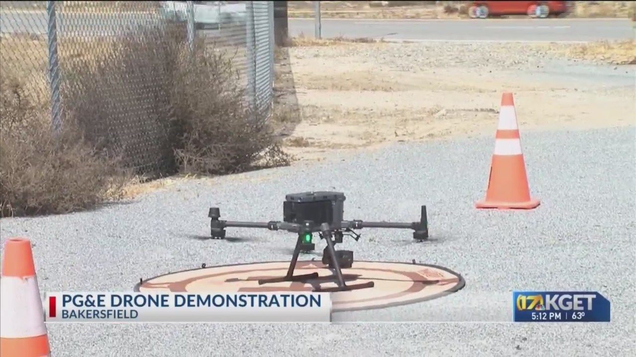 PG&E drone demonstration in Bakersfield
