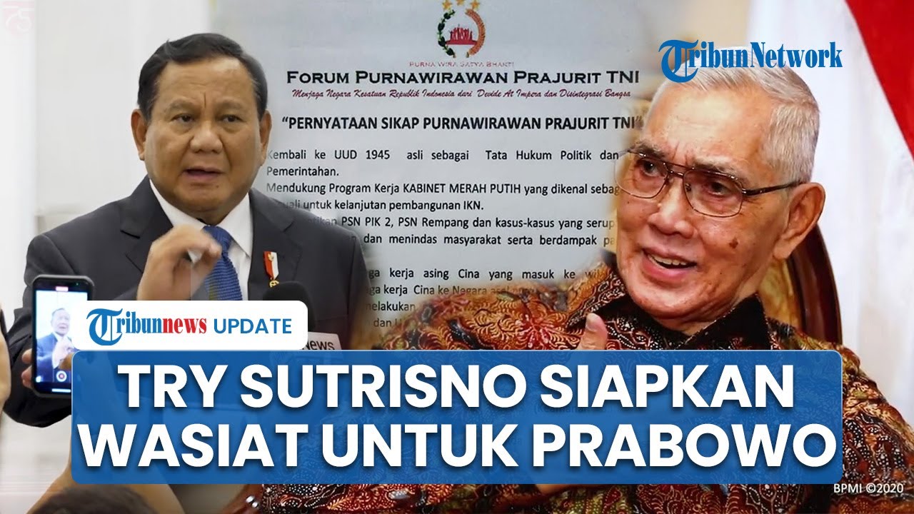 Try Sutrisno Beberkan Alasan Restui Pemakzulan Wapres Gibran hingga ...