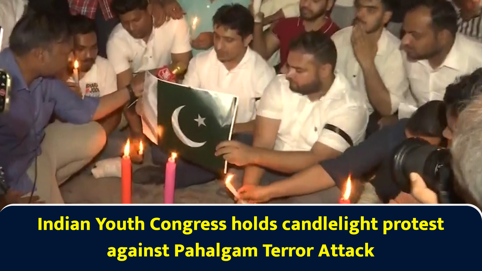 Indian Youth Congress holds candlelight protest against Pahalgam Terror ...