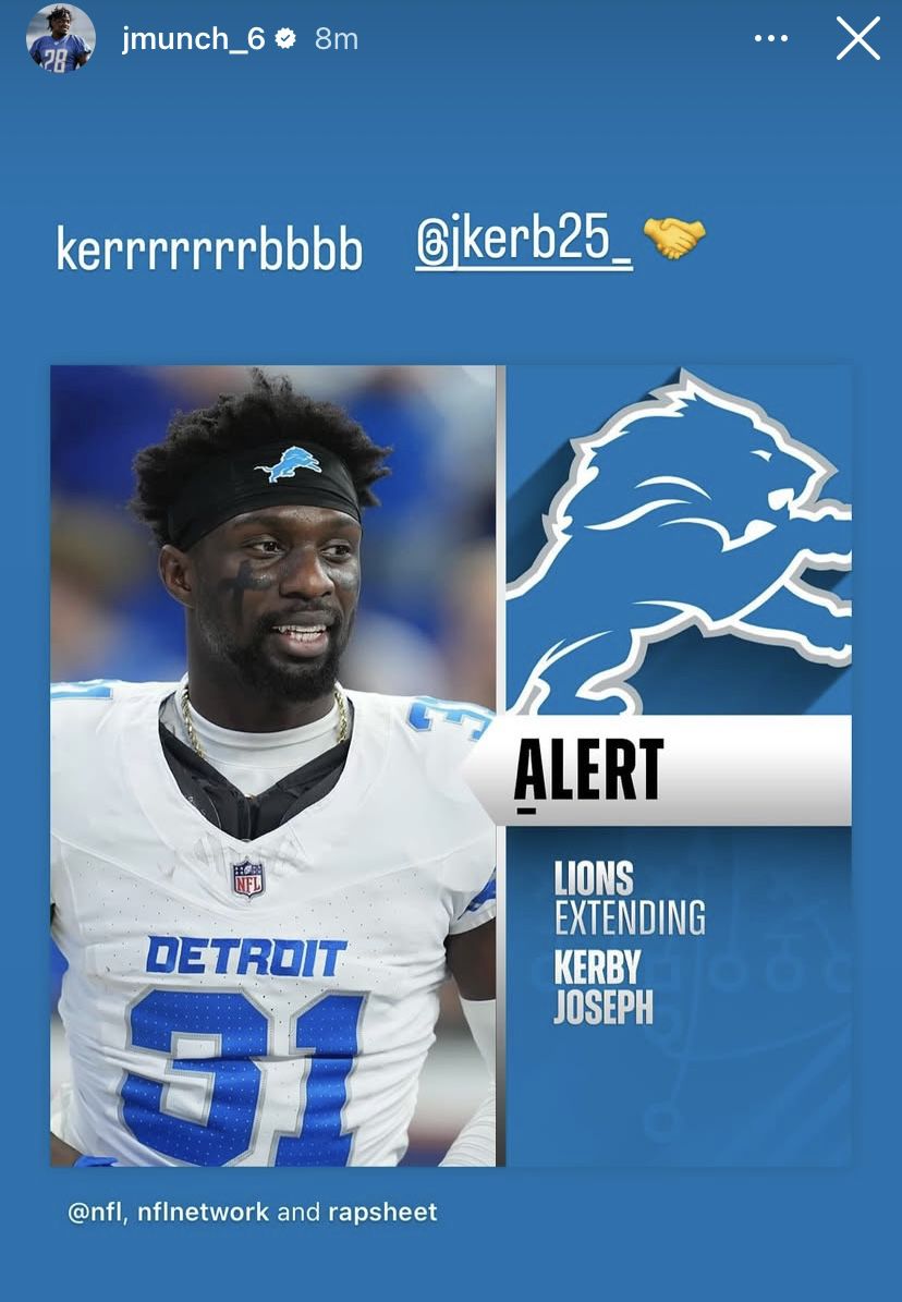 Detroit Lions players react to Kerby Joseph’s mega-extension