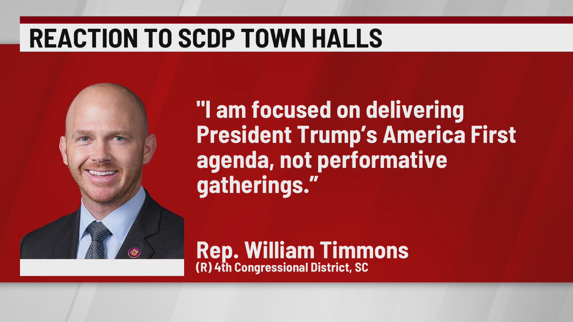 Rep. William Timmons speaks out about in-person town halls