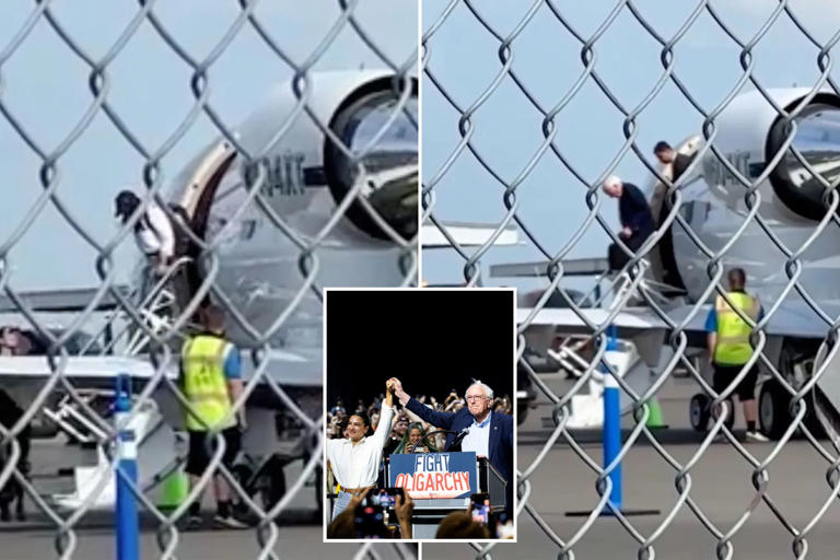 Eco-warriors AOC, Bernie Sanders took $15K-per-hour private jet to ...