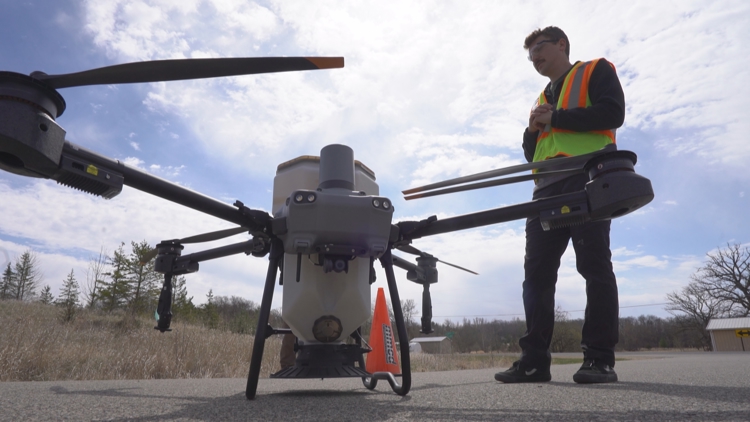 Drones have become the latest weapon in the fight against summer mosquitoes