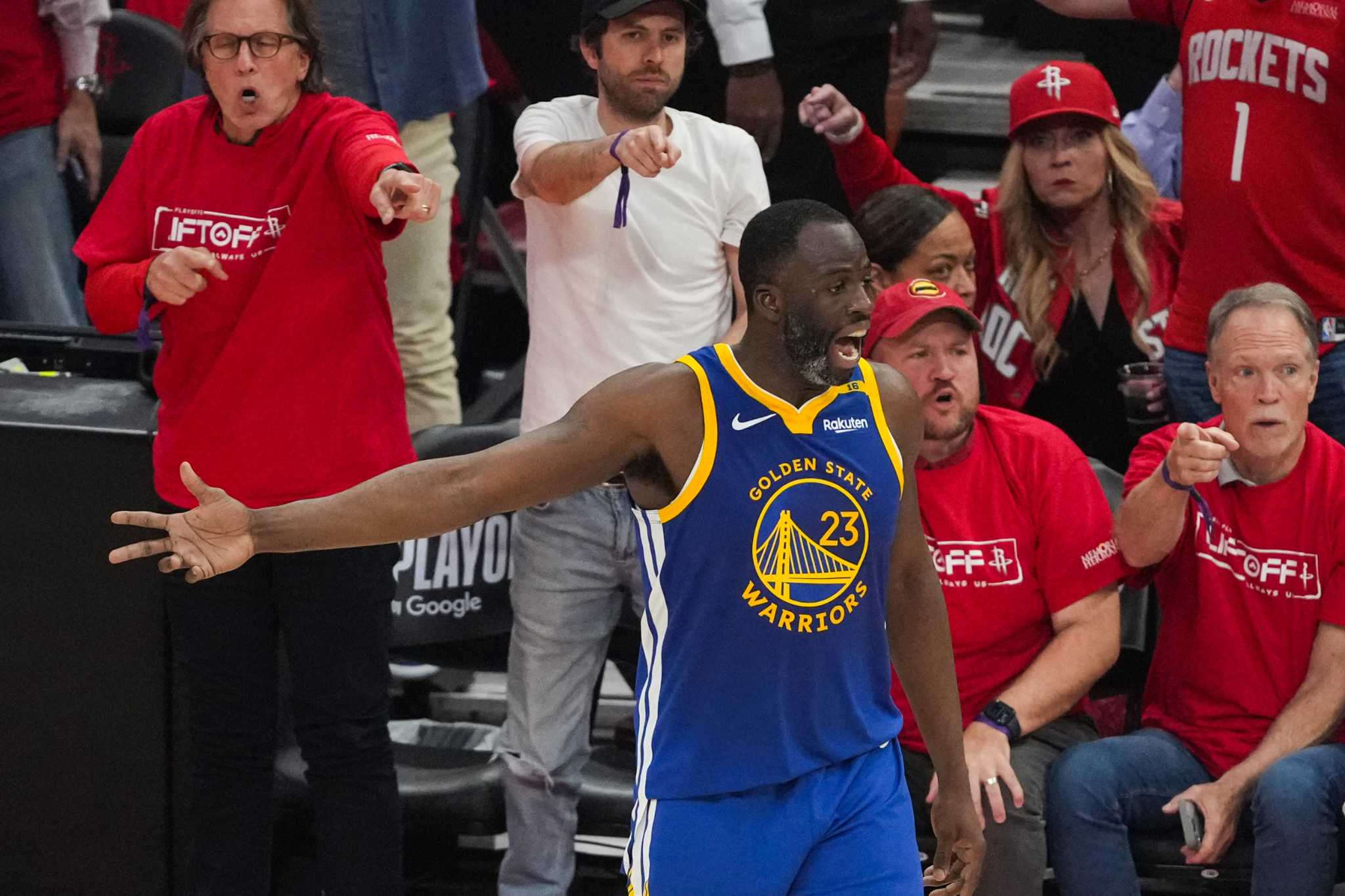 Warriors take exception to Houston Rockets fans' vulgar Draymond Green ...