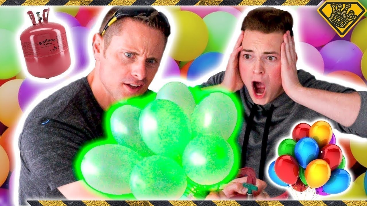 Helium Versus Bunch O Balloons? Party Water Balloon Science Experiment Here