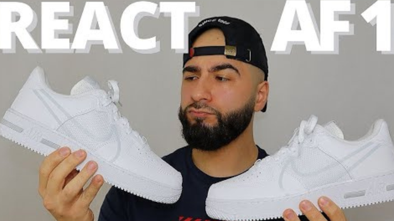 AF1 Style, Evolved: Nike Air Force 1 React White Pure Platinum On Foot ...