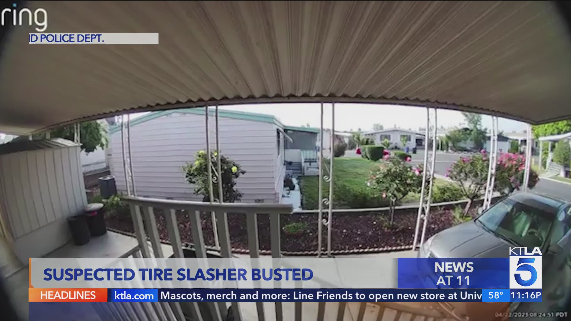 Suspected tire slasher busted in Upland