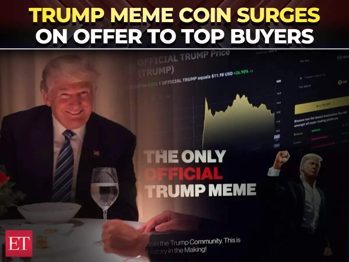 Dinner with the president: Trump meme coin surges over 60% on offer to ...