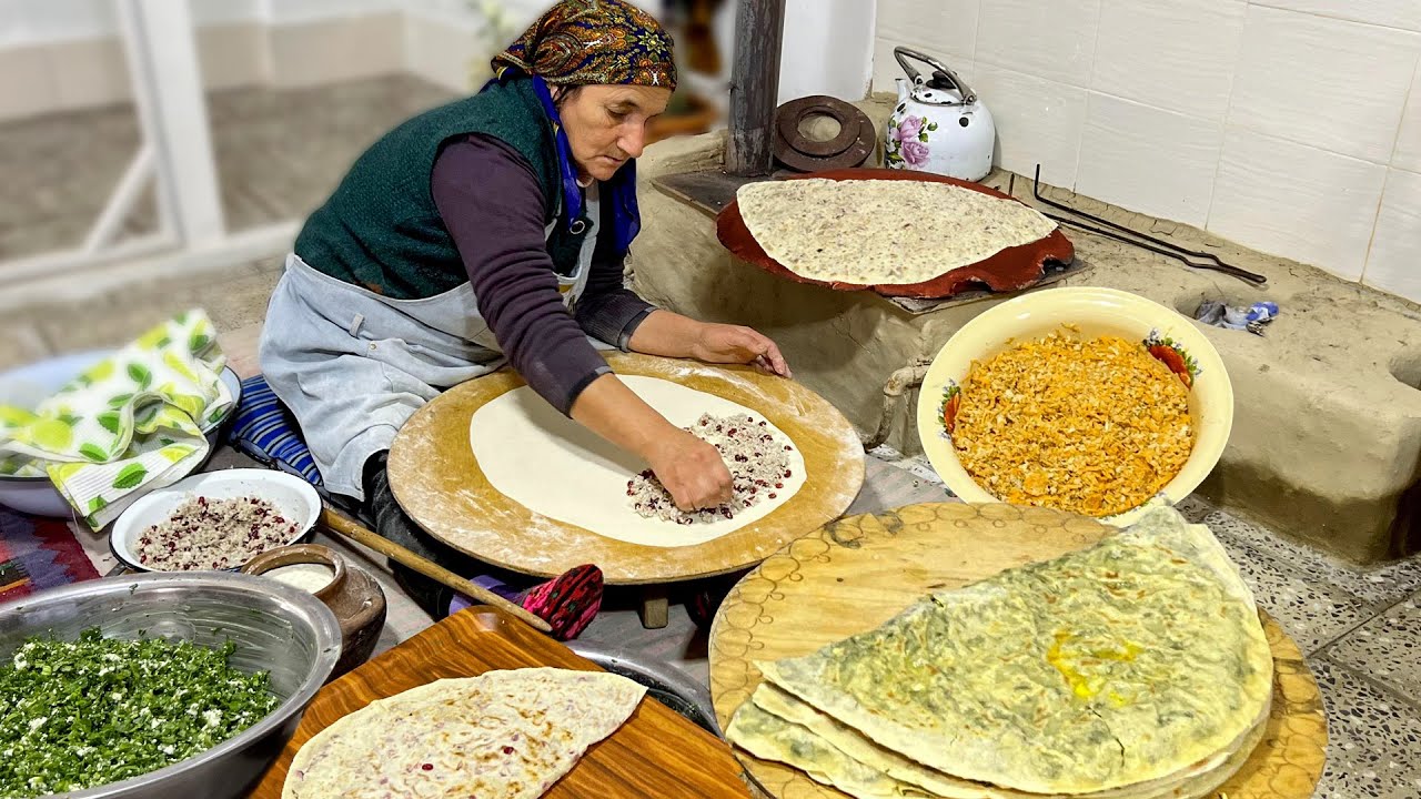 How kutab is made in an Azerbaijani village