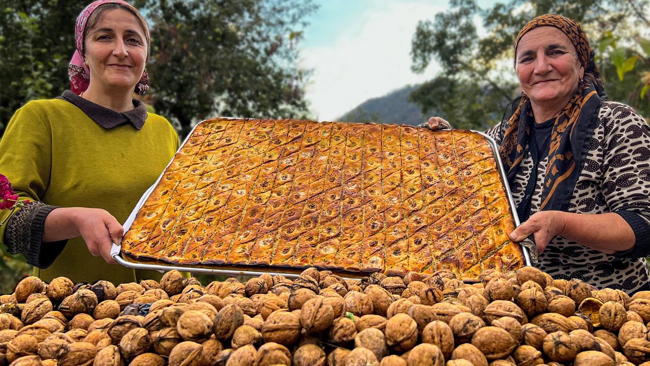Making authentic baklava with 100 handmade layers