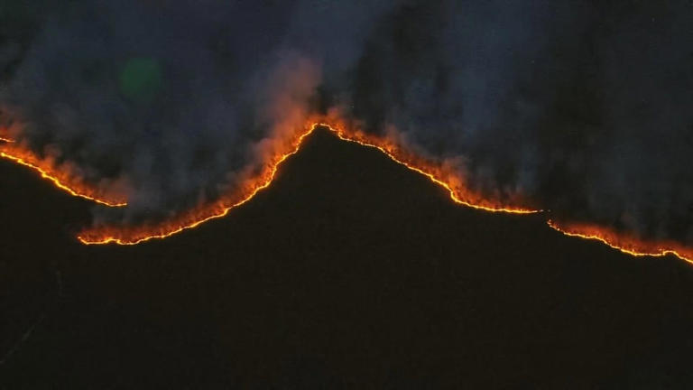 Smoke burning from Ocean County, New Jersey, wildfire visible on radar