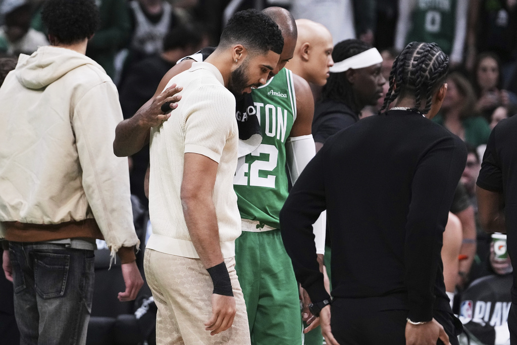 Celtics' Jayson Tatum misses 1st playoff game, sitting out Game 2 win ...