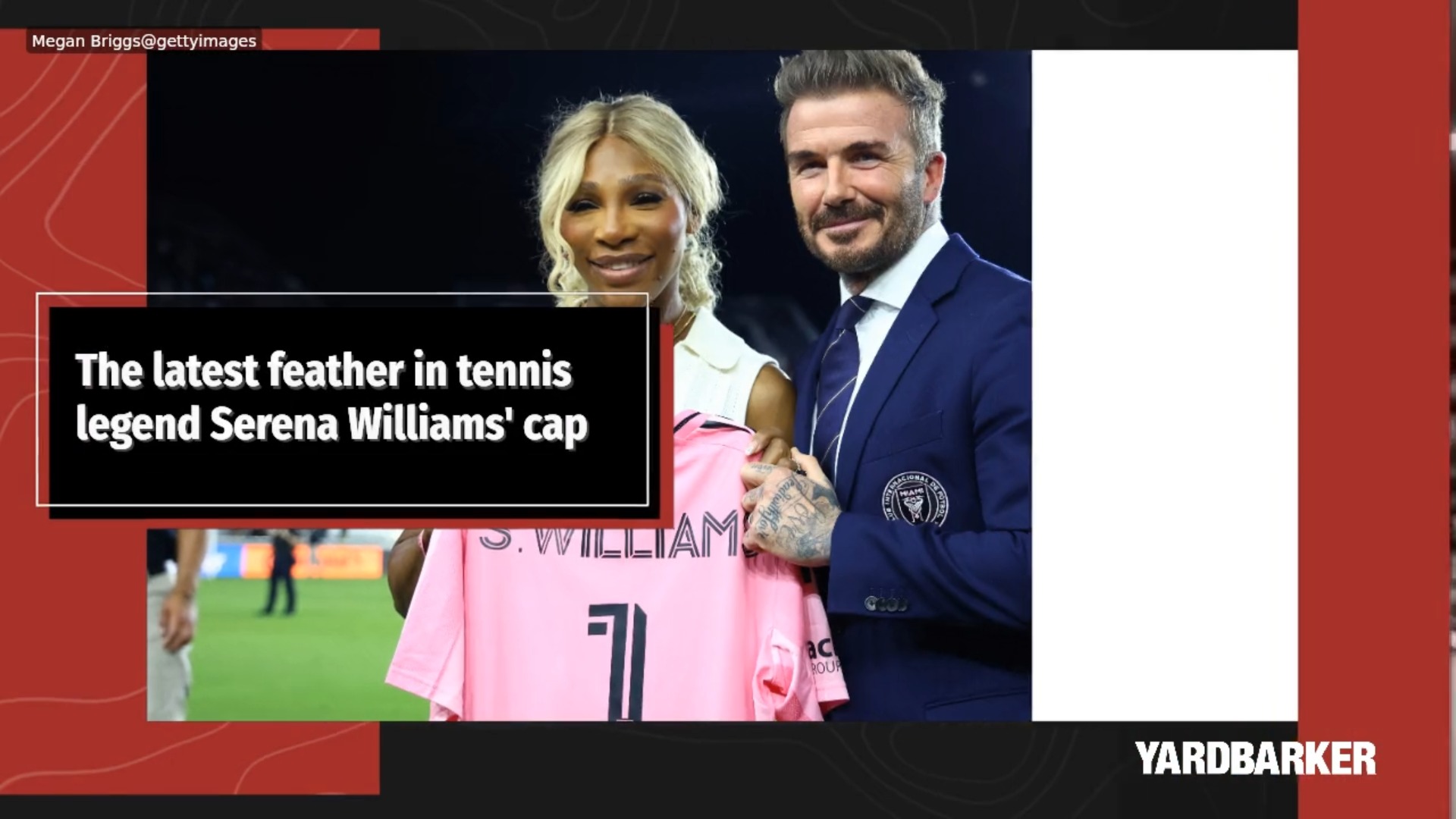 The latest feather in tennis legend Serena Williams' cap