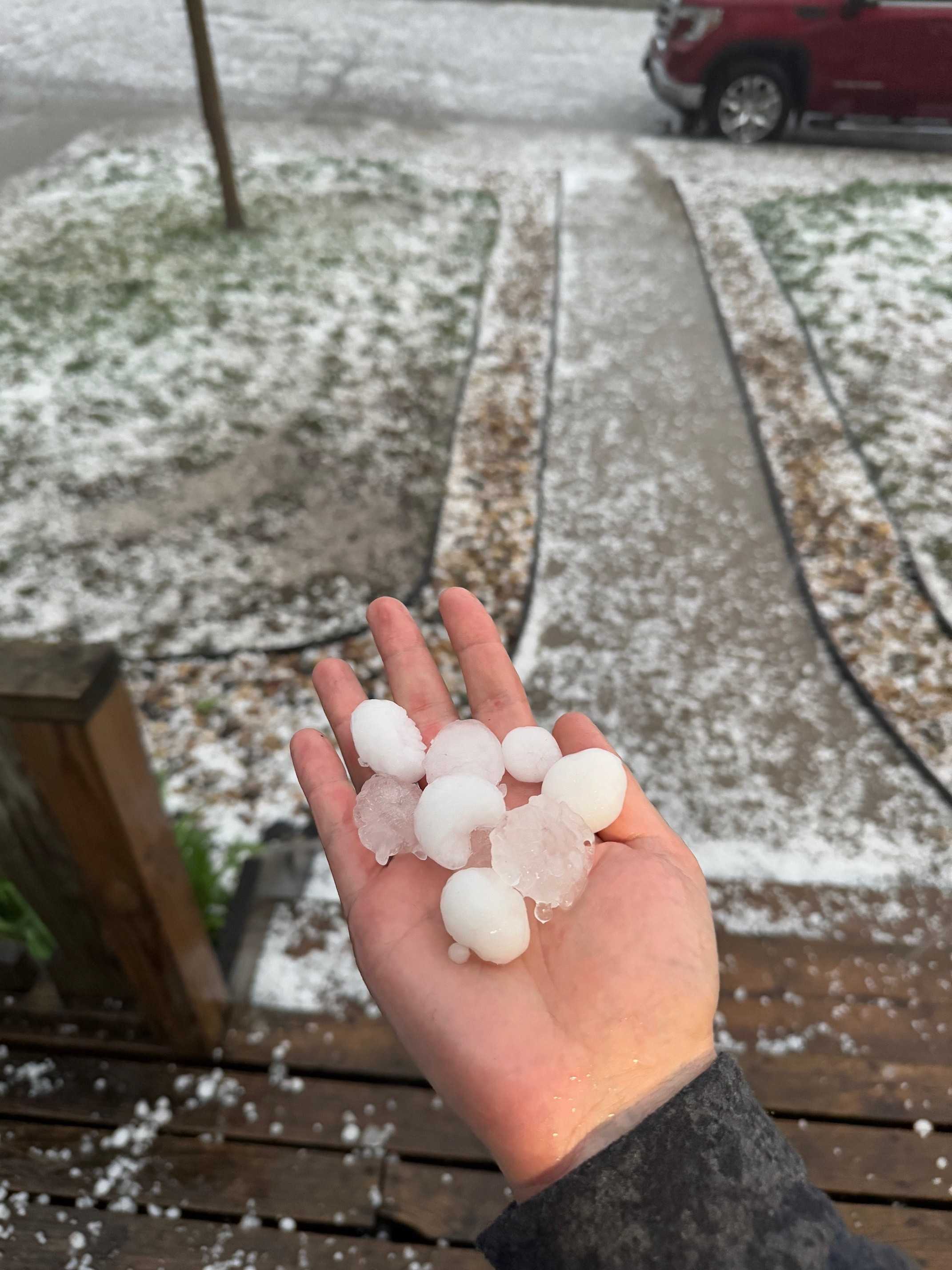 Iowa weather: See photos, video of hail fallen in central Iowa