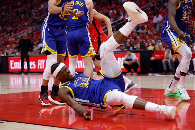NBA playoffs: Jimmy Butler ruled out for rest of Warriors-Rockets Game 2 with pelvis contusion