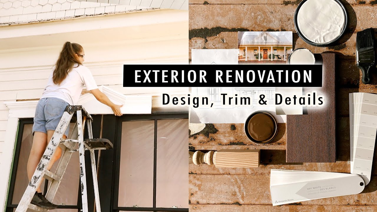 Exterior renovation enhances trim restoration and architectural details