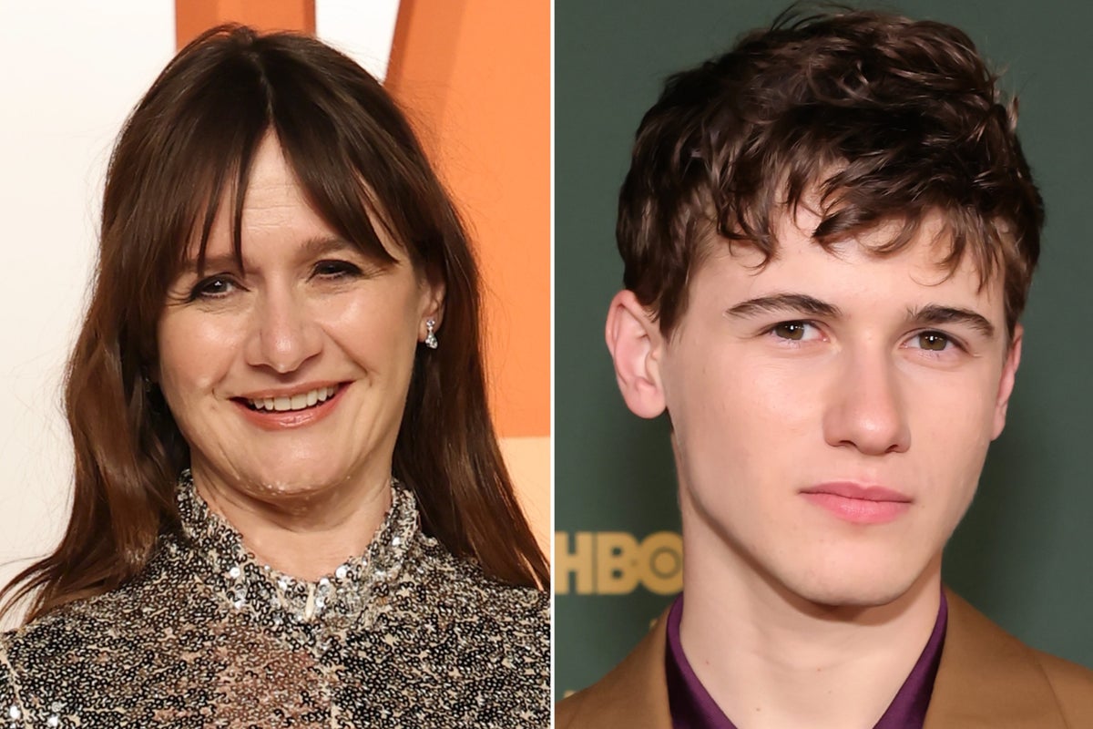 Emily Mortimer reflects on seeing her son Sam Nivola kiss his onscreen ...