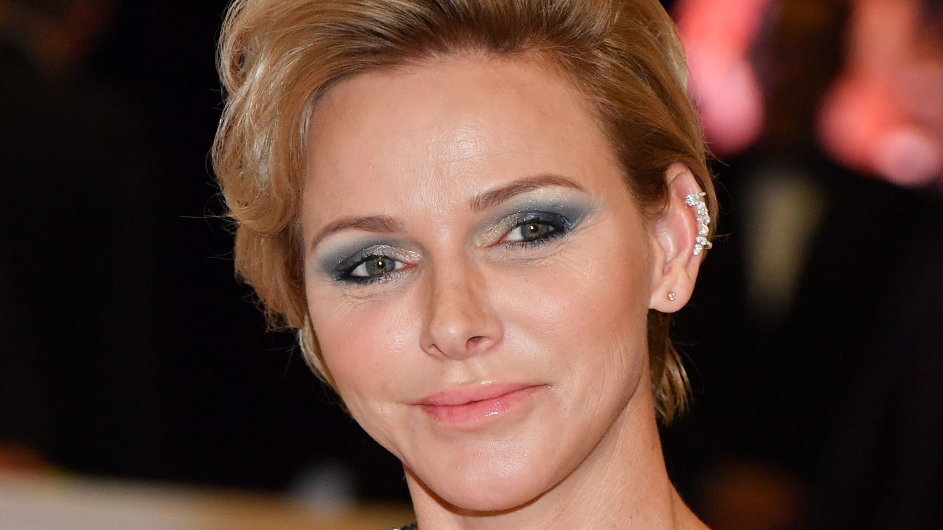 Princess Charlene was a shimmering siren in plunging gala gown