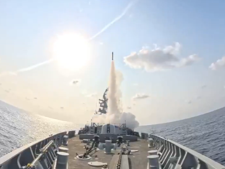 Indian Navy test fires latest medium range missile in Arabian Sea amid ...