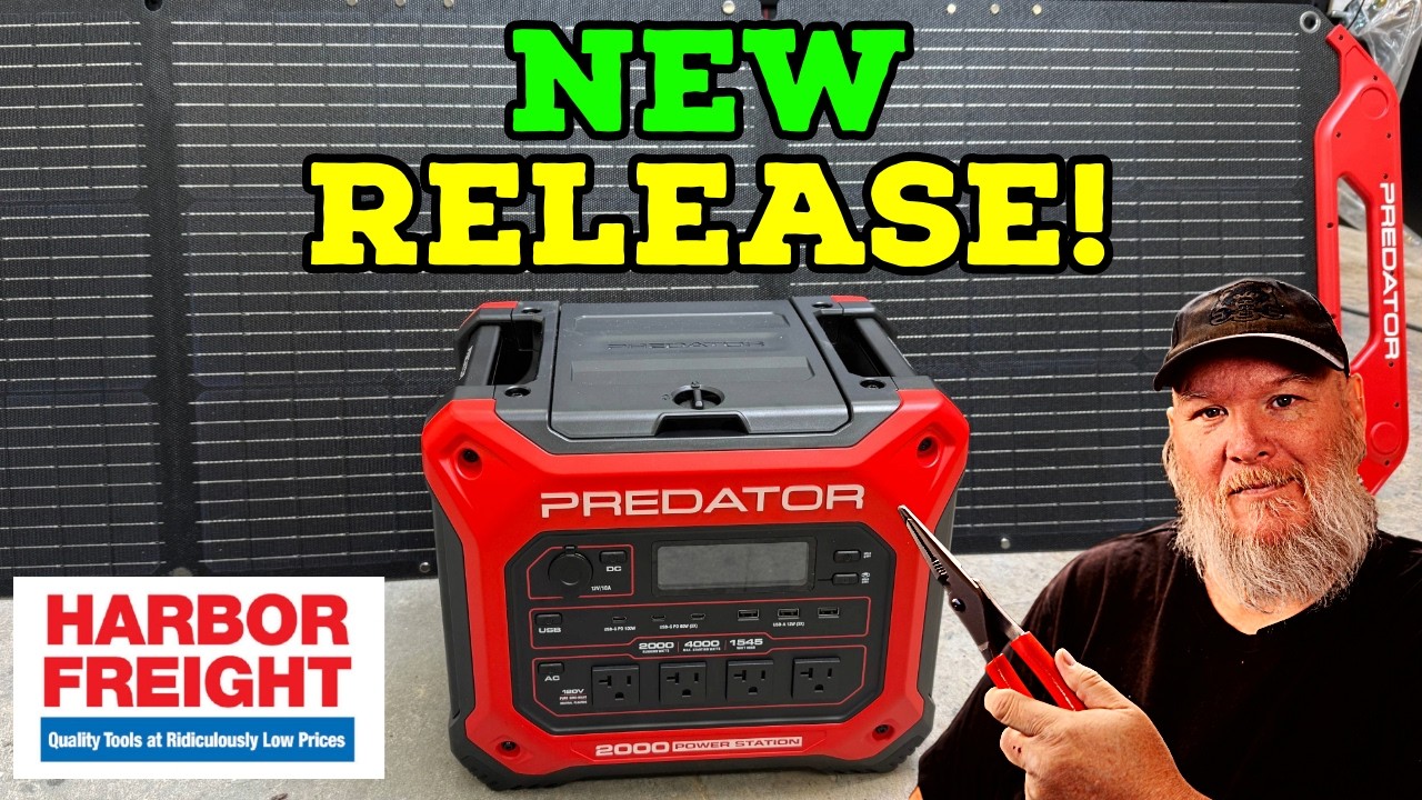 Harbor Freight Predator 2000 Power Station w⁄Solar (First Look)