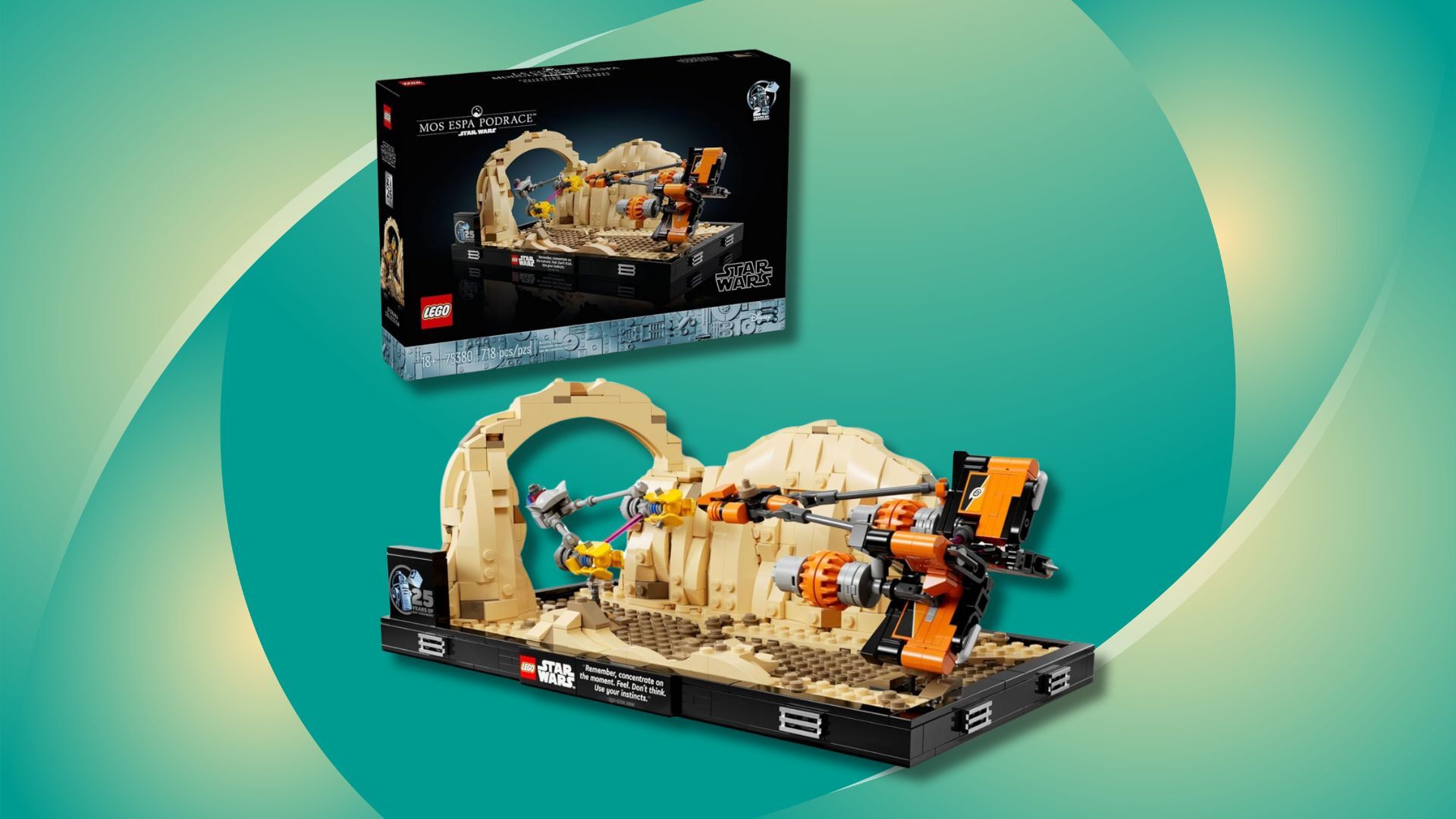 This Lego Star Wars: The Phantom Menace Mos Espa Podrace Diorama is a ...