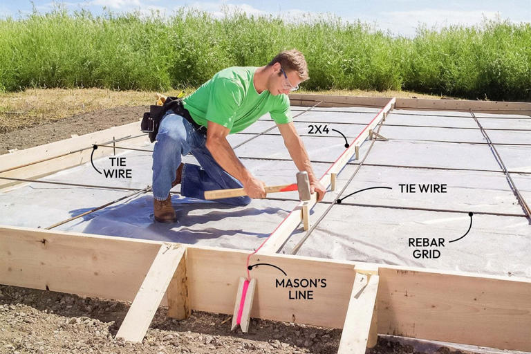 How to Form and Pour a Concrete Slab