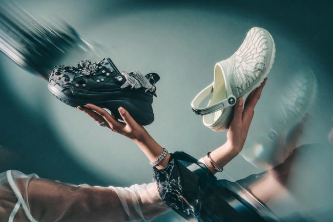 Football Star Ashton Jeanty Debuts Crocs x Swarovski Collaboration at ...