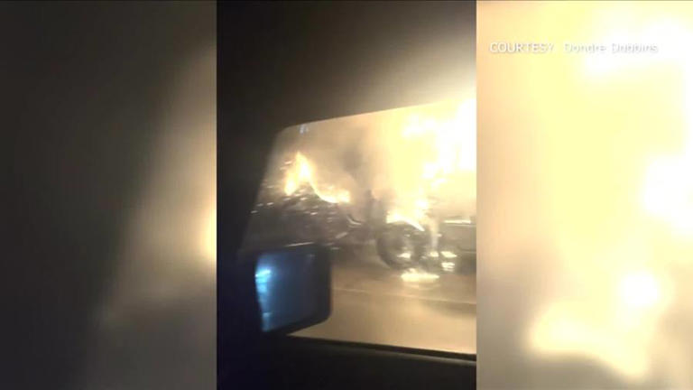 Truck carrying mulch catches fire on I-12 in Baton Rouge, causing delays