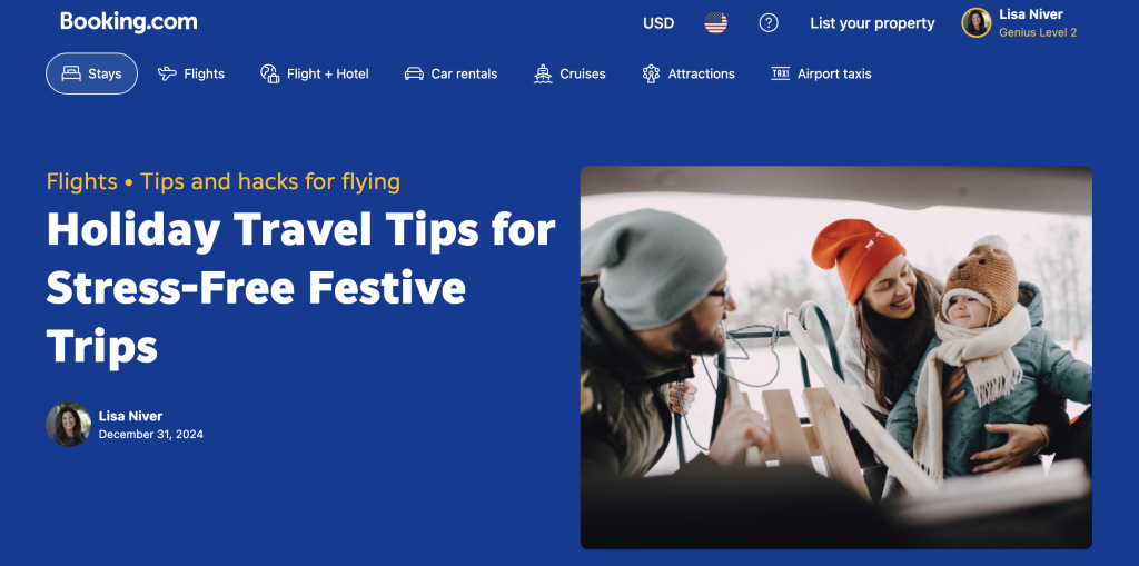 Booking.com: Holiday Travel Tips