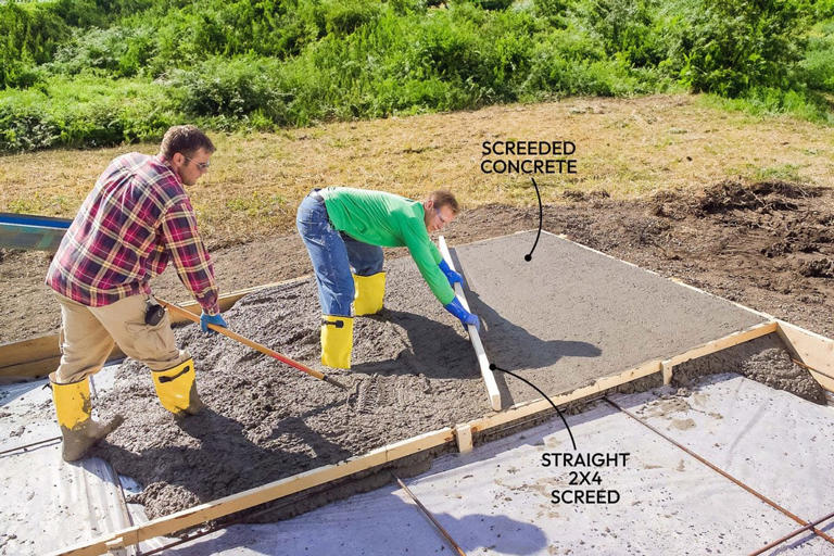 How to Form and Pour a Concrete Slab