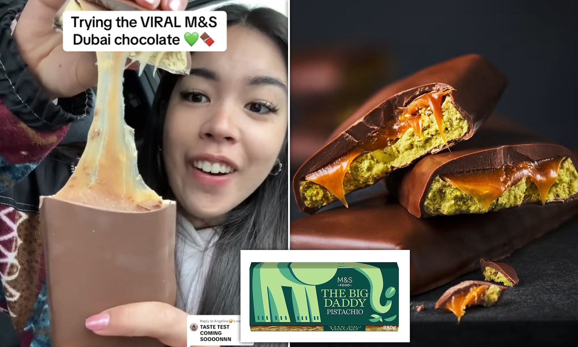 Foodies rush to try M&S's decadent new Dubai chocolate-inspired treat