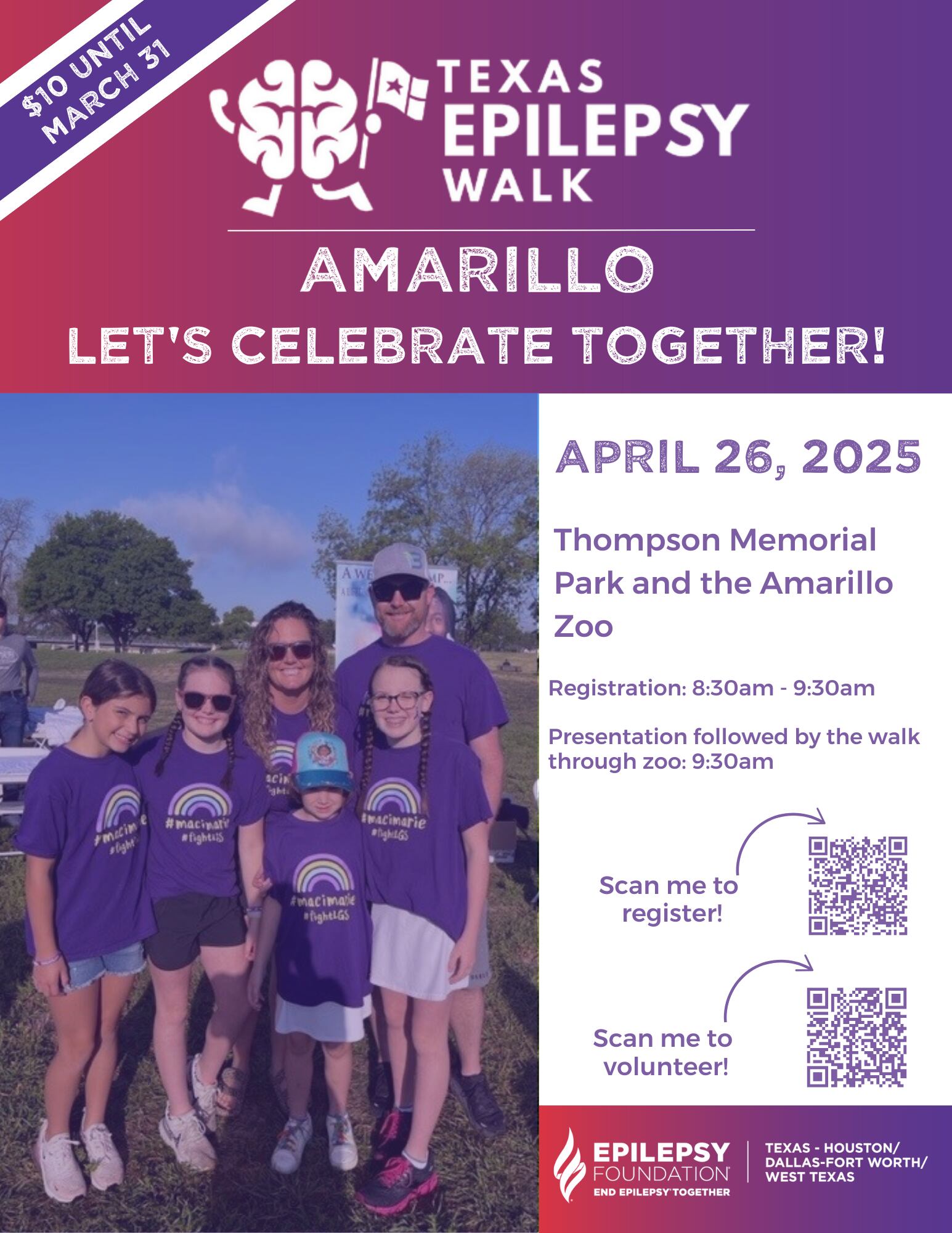 Annual Epilepsy Walk returns to Amarillo this Saturday