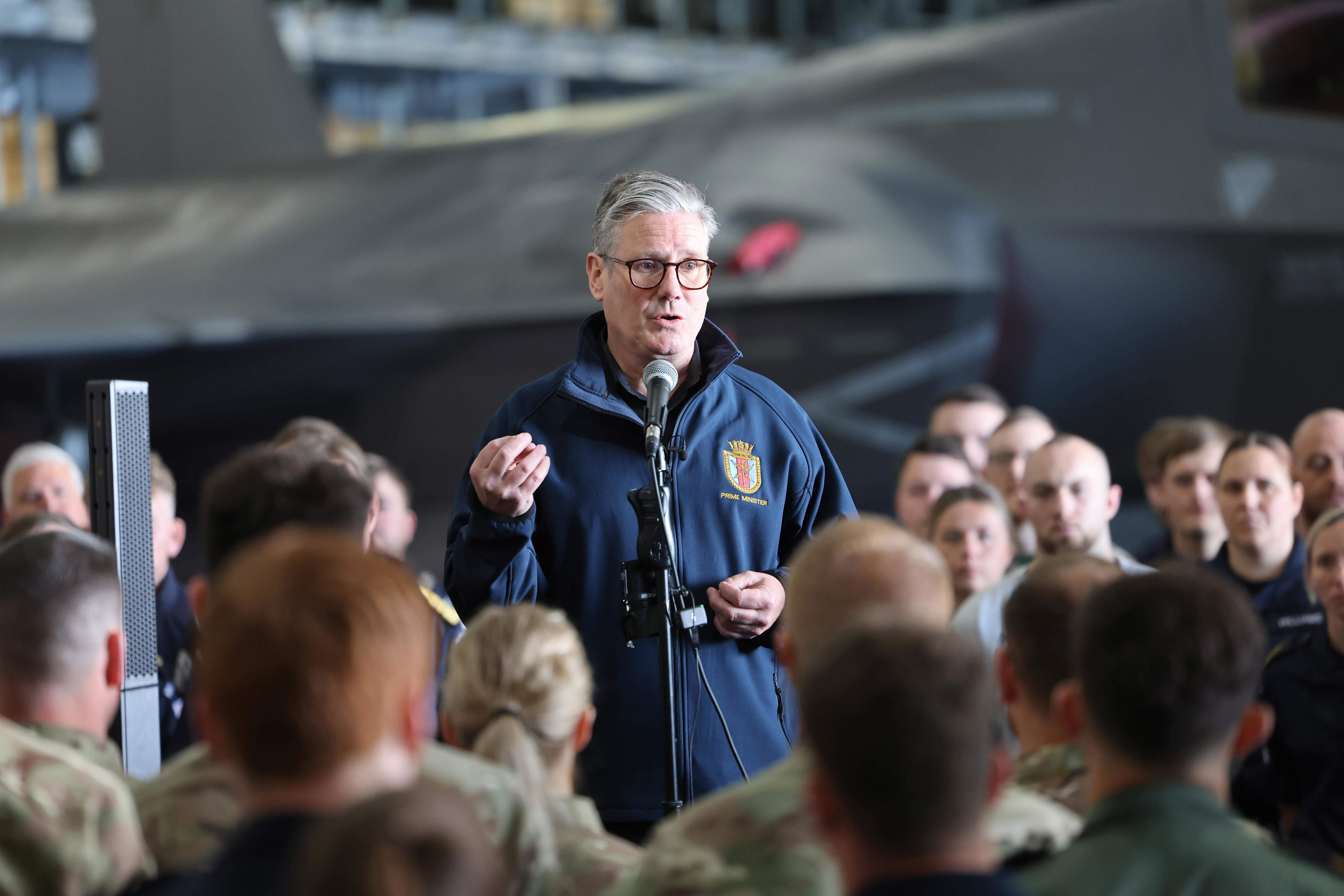 Keir Starmer channels Top Gun on visit to Britain's flagship aircraft ...