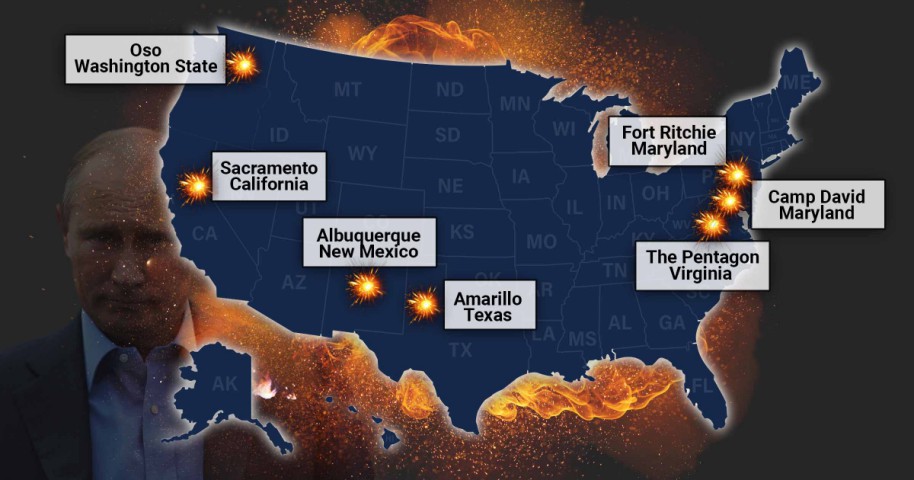 Map reveals the US locations likely to be targeted in a nuclear war