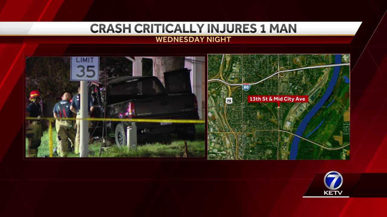 Driver crashes into a utility pole after stealing a truck