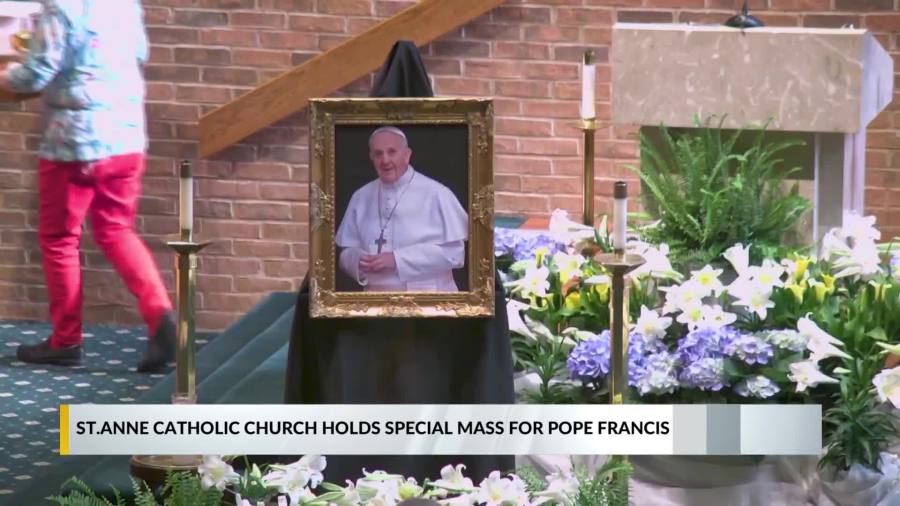 Local Catholic Church holds special mass for Pope Francis