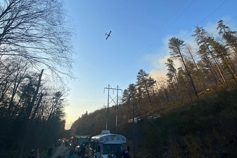 Over 1,000 acres burning Friday between two fires in Michaux State Forest