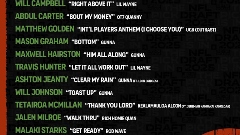 NFL Draft Songs: Here's What Each Prospect Will Walk Out to When Selected