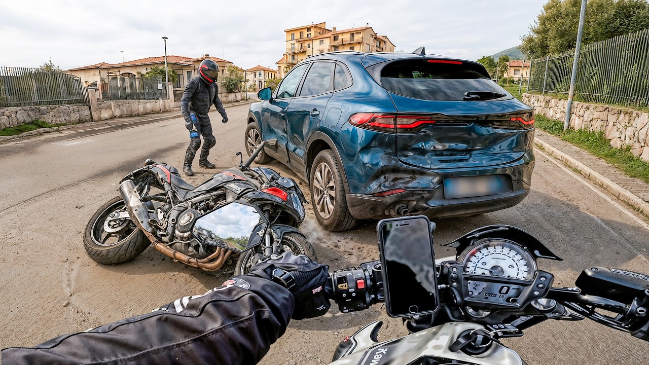 Crazy motorcycle fails caught on camera 🏍️