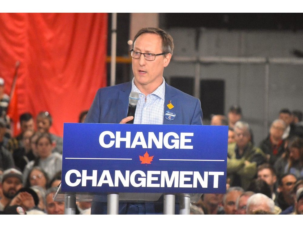 Poilievre holds a rally in Trenton as election nears