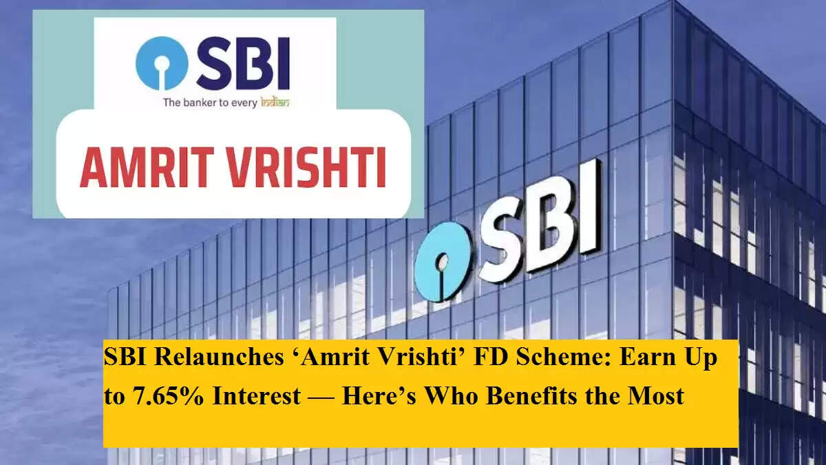 SBI Relaunches ‘Amrit Vrishti’ FD Scheme: Earn Up to 7.65% Interest ...