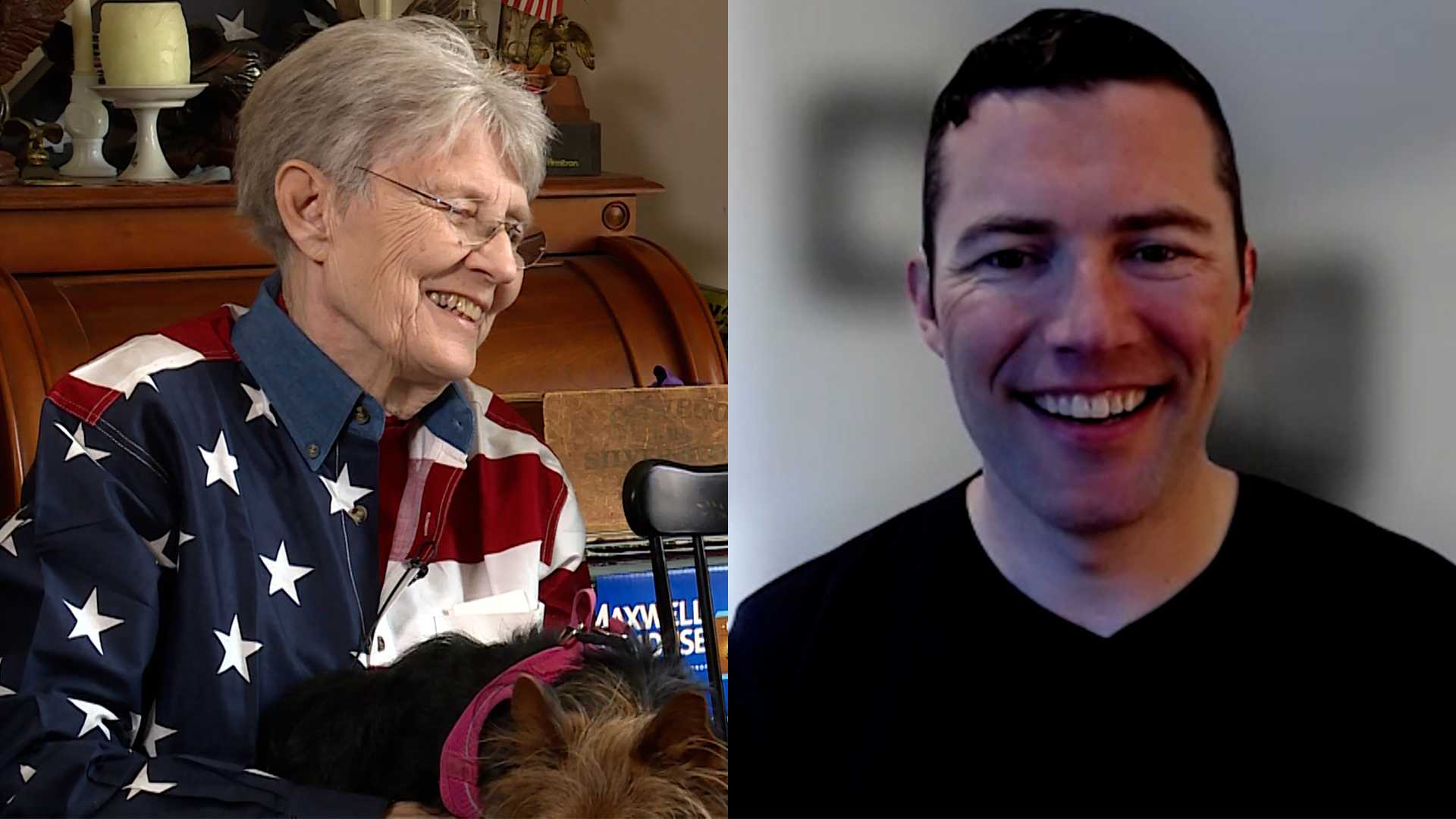 Last surviving Freeport Flag Lady reunites with soldier she met nearly ...